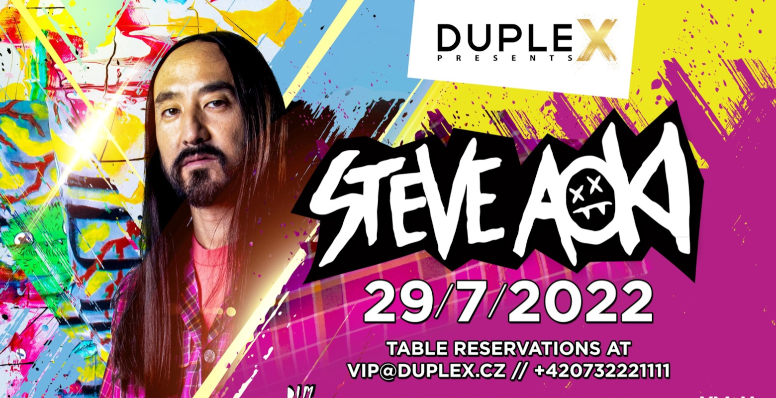 DupleX Presents Steve Aoki, Duplex, Praha - Vstupenky | Ticketstream