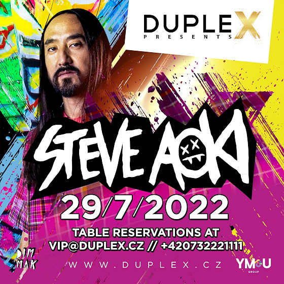 DupleX Presents Steve Aoki, Duplex, Praha - Vstupenky | Ticketstream