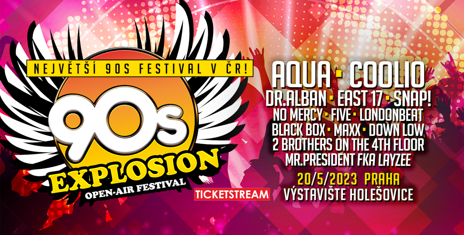 90s Explosion open-air festival Praha 2023, Výstaviště Holešovice ...