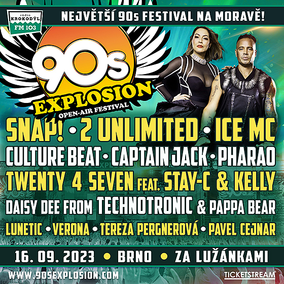 90s Explosion open-air festival Brno 2023, Stadion za Lužánkami, Brno ...