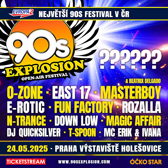 90s Explosion open-air festival Praha 2025, Výstaviště Holešovice, Praha - Vstupenky | Ticketstream