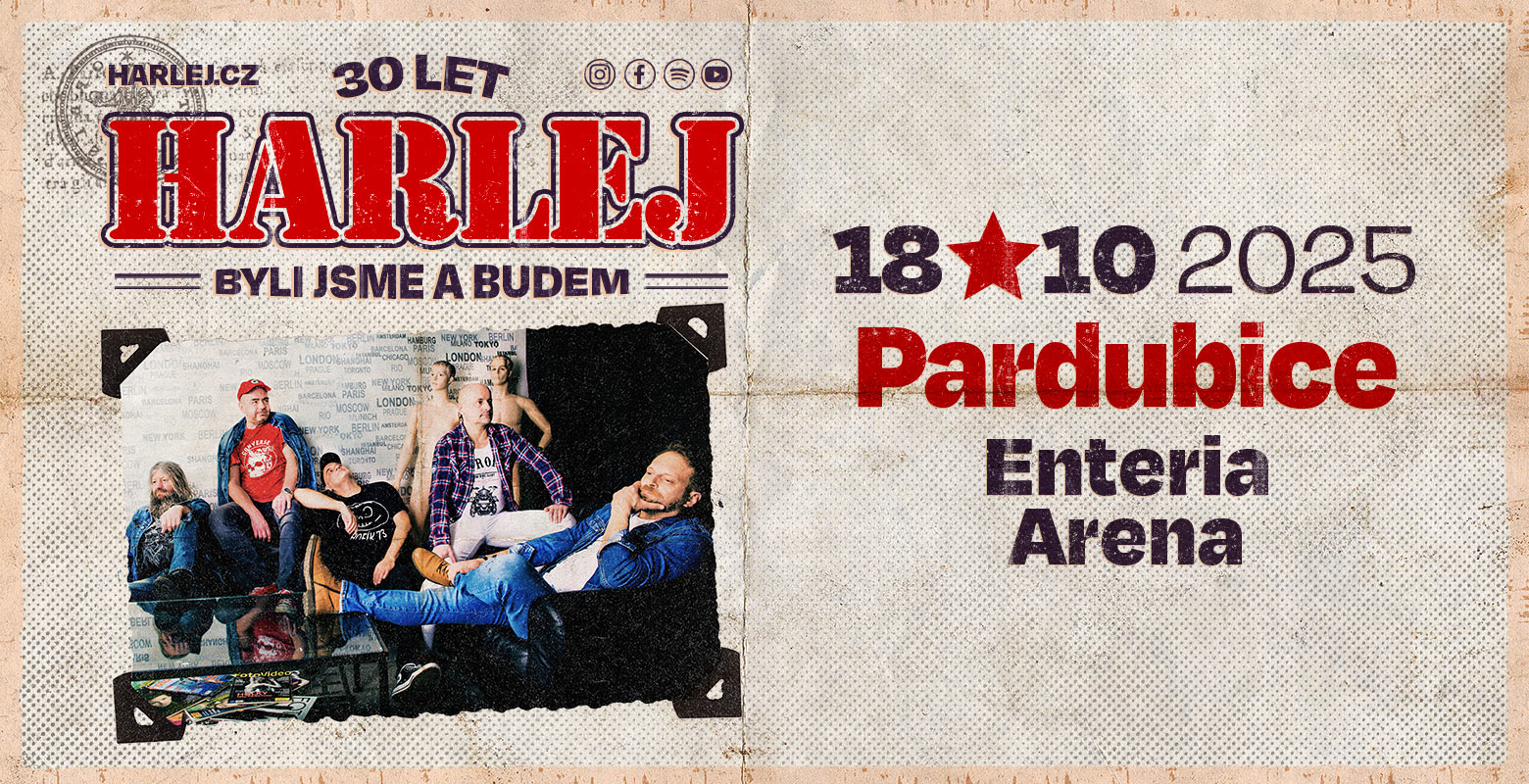 Harlej, Turné 30 let, Enteria Arena, Pardubice - Vstupenky | Ticketstream
