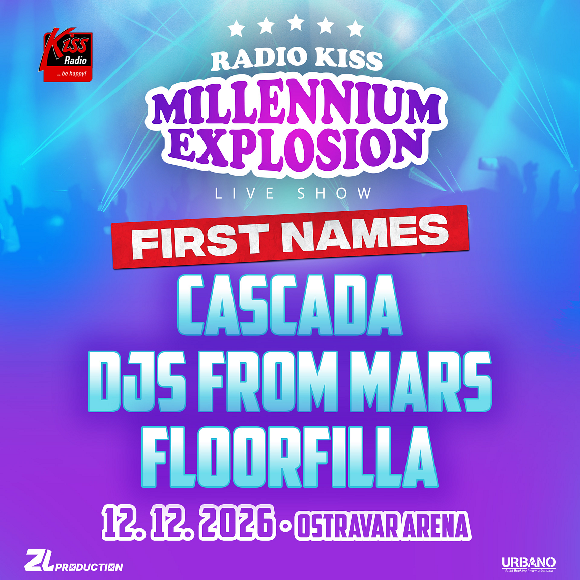 Radio Kiss Millennium Explosion, Ostravar Aréna, Ostrava - Vstupenky ...